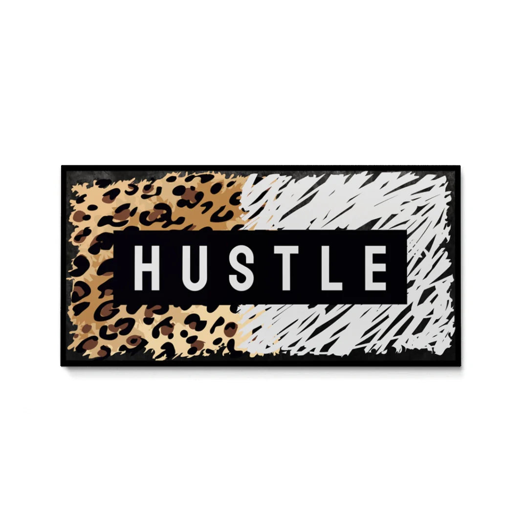 Hustle Motivational Canvas Wall Art