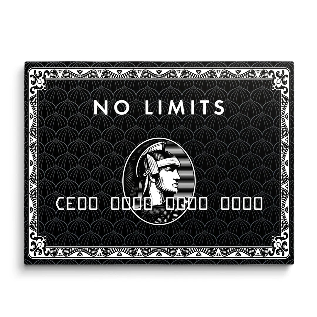 No Limit CEO Credit Card Canvas Wall Art, Motivational