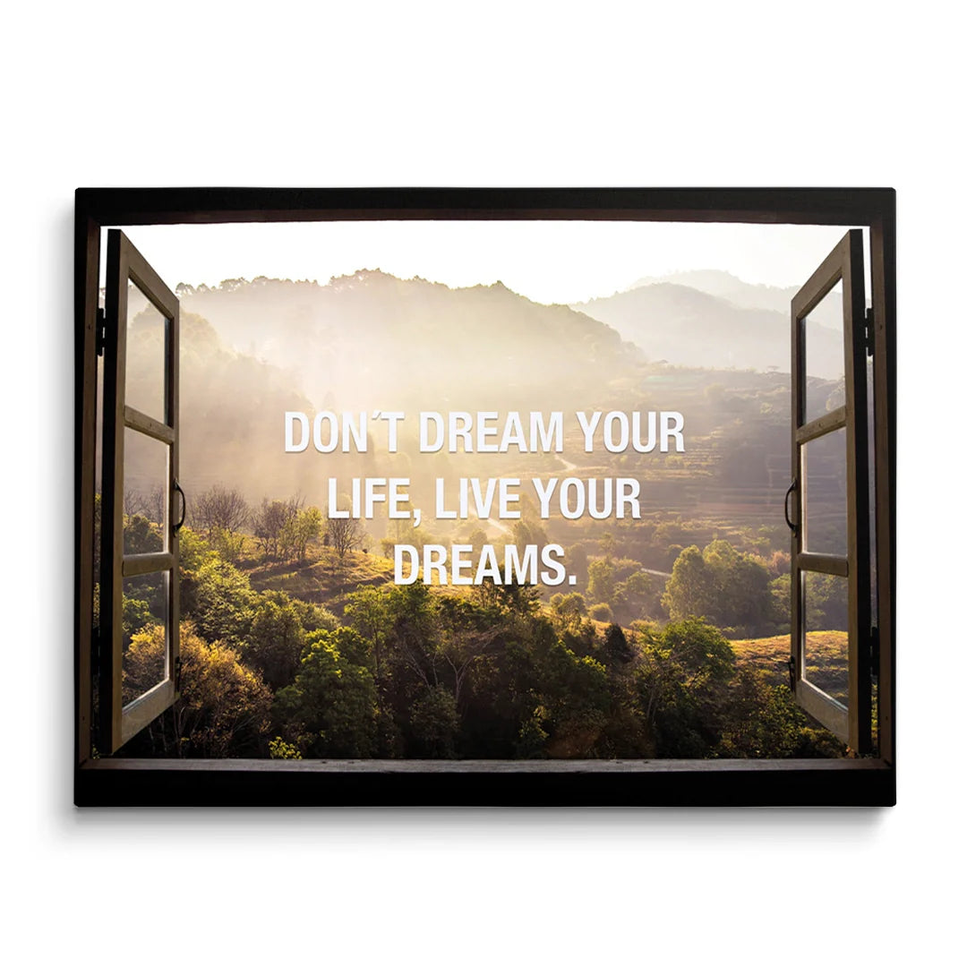Window to Paradise Motivational Quote Wall Art